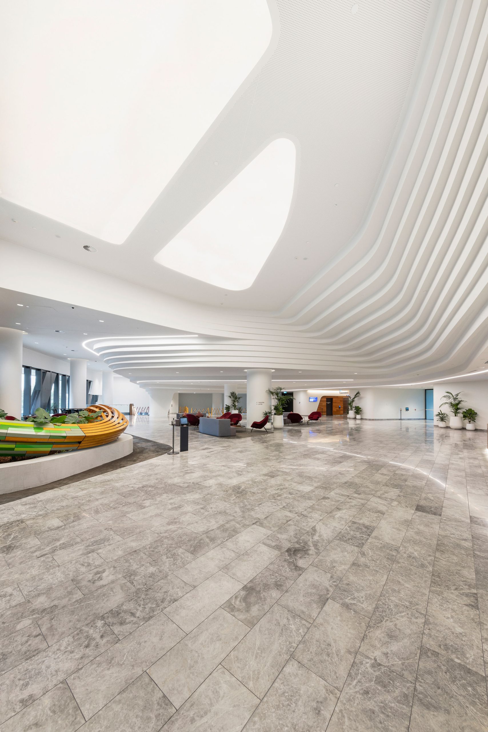 Showstopping lobby illuminated by NEWMAT’S stretch membranes - NEWMAT ...